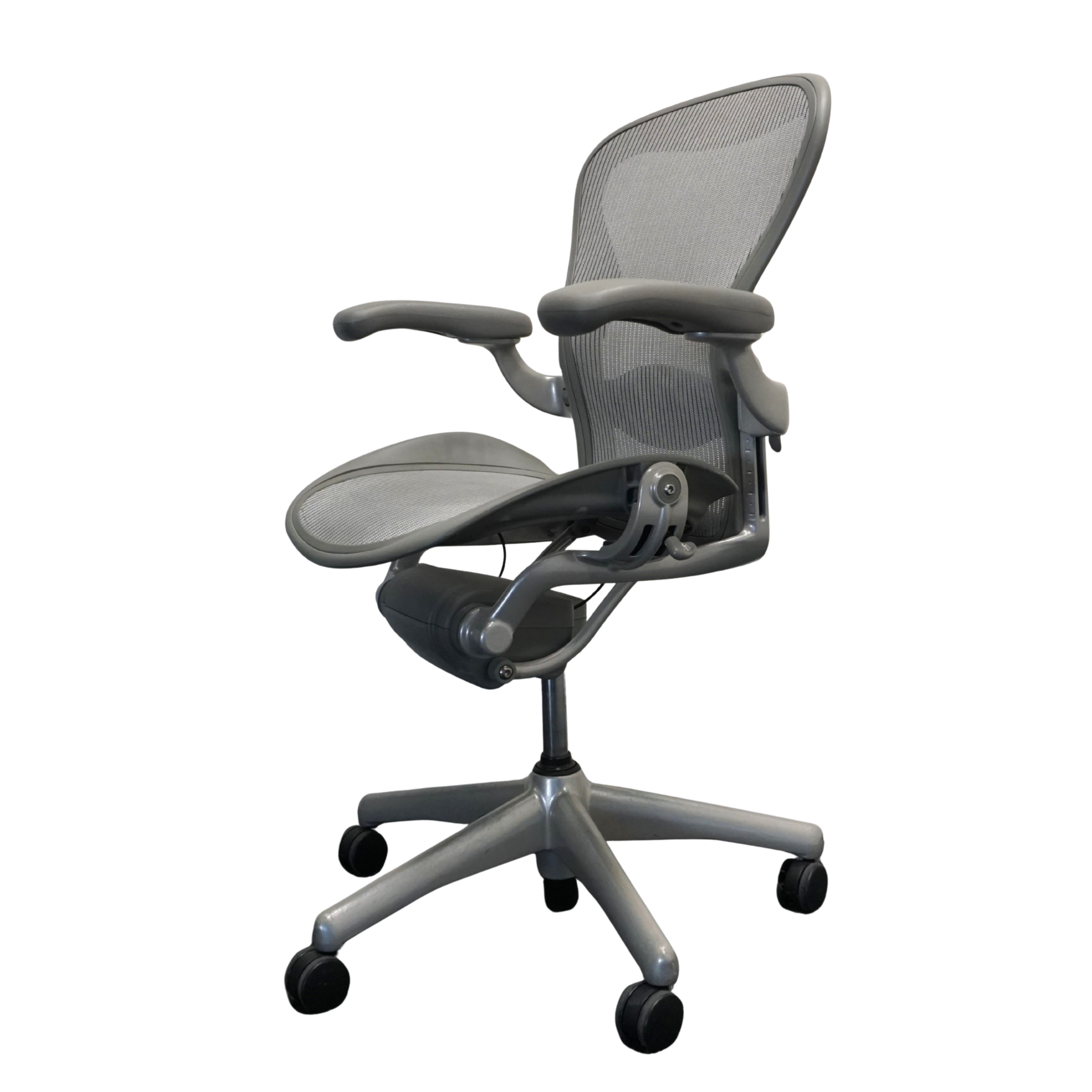 Herman Miller Aeron type B Bureaustoel | Ergonomisch | Titanium – WPD ...